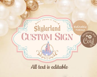 Printable Minnie Sweet Store Sign, Main Street Candy Shop, Perfect for ...