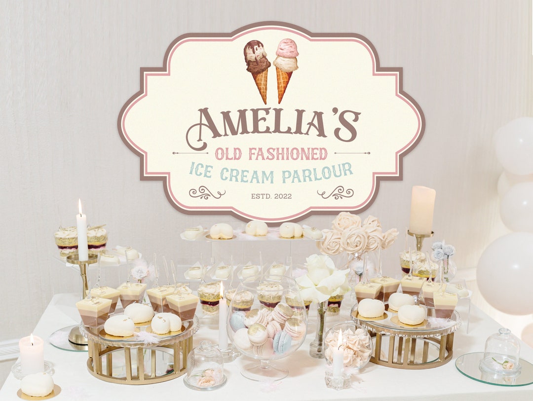 Printable Ice Cream Parlor Sign, Perfect for Any Ice Cream Theme ...