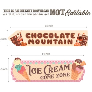 Printable Candyland Party Directional Sign, Ice Cream Birthday, Candy ...