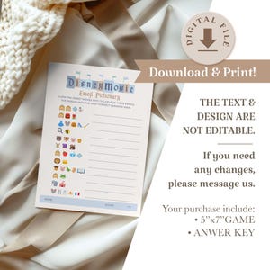 Printable Disney Movie Emoji Pictionary, Babyland Baby Shower Games ...