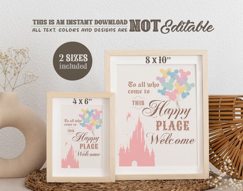 Printable Disneyland Welcome Sign Mickey Birthday Disneyland - Etsy