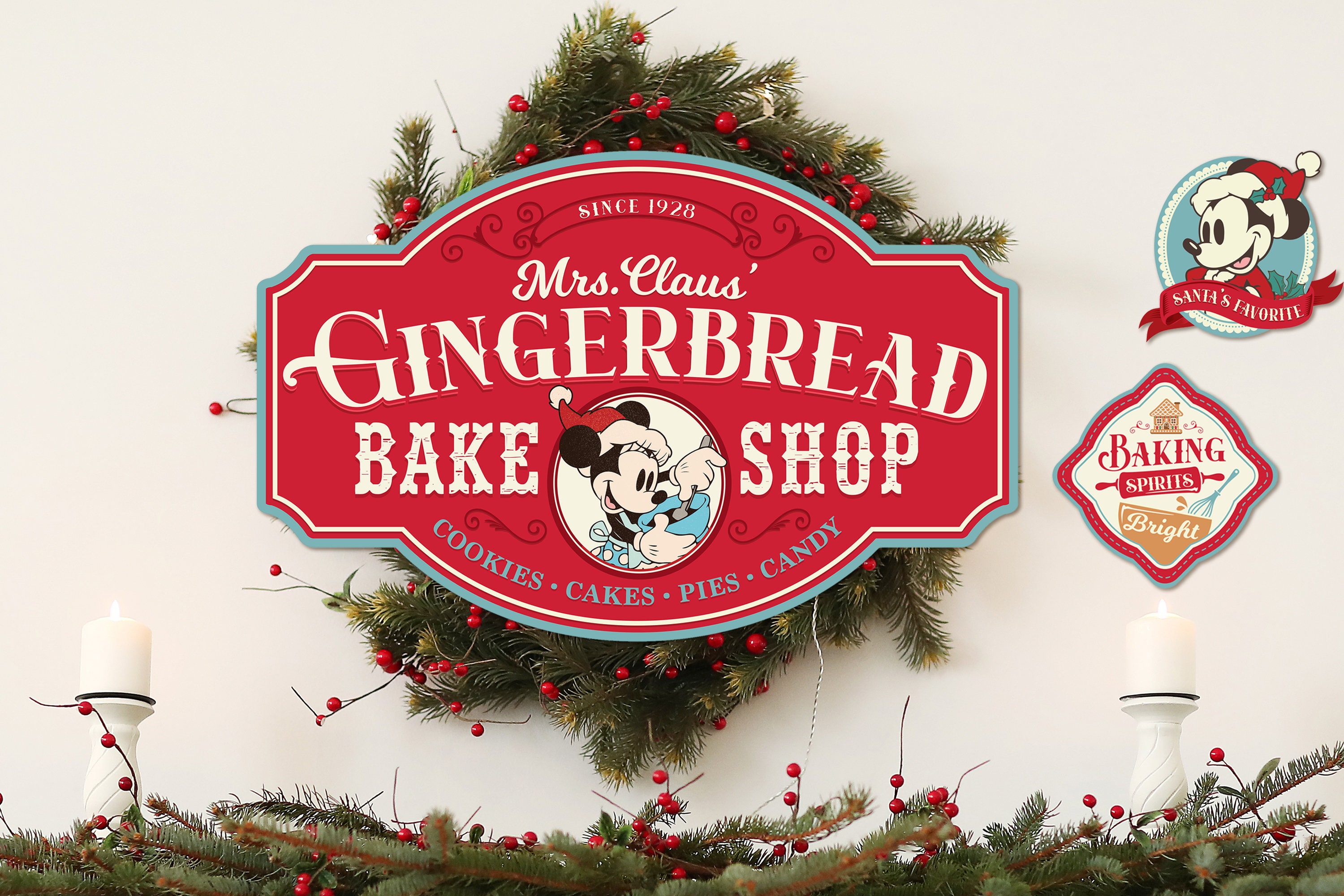 PRINTABLE Minnie Gingerbread Bakery Sign Cookie Exchange - Etsy