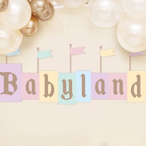 Printable Babyland Party Sign, Disneyland Baby Shower Party Decoration ...