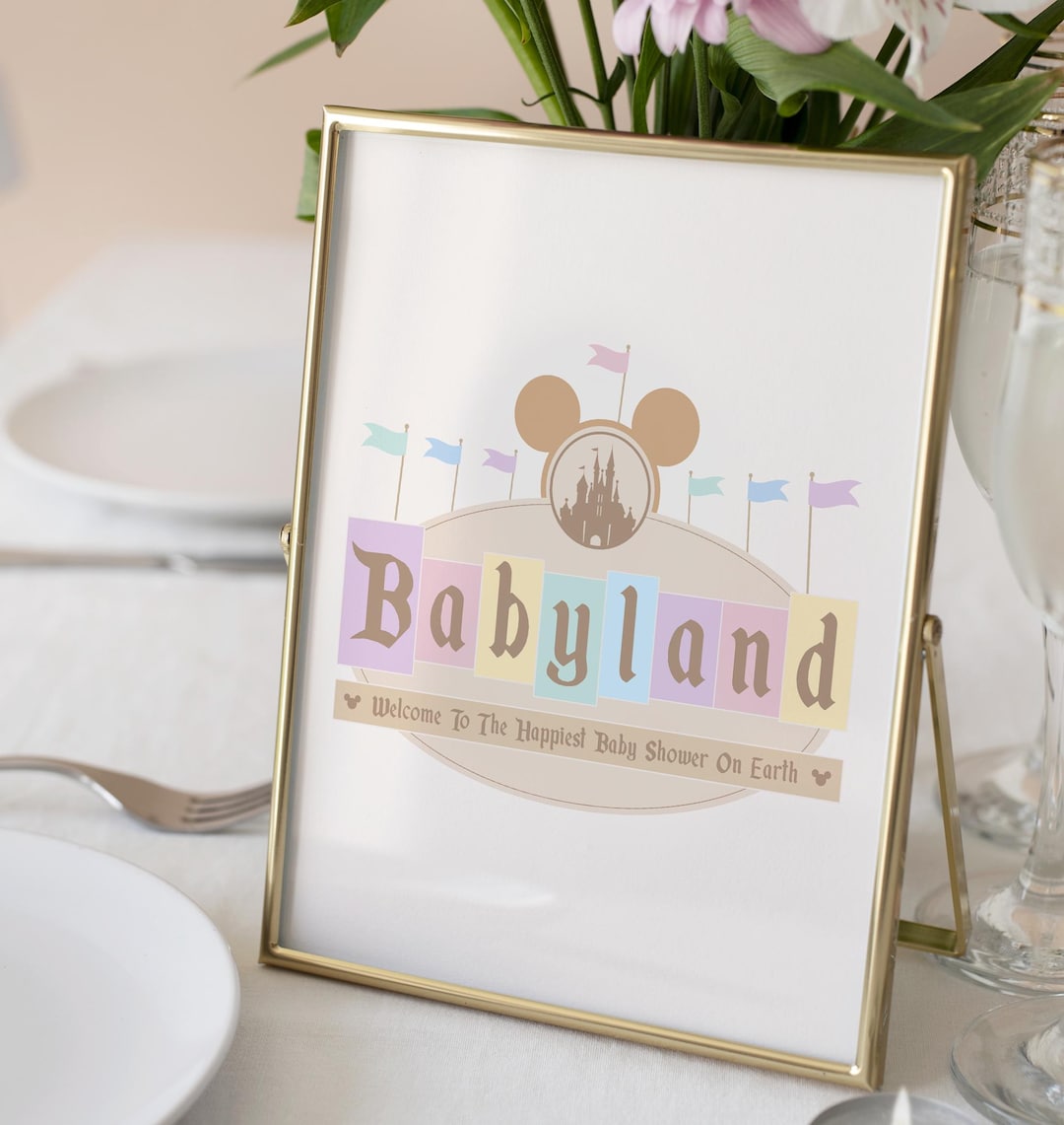 Printable Babyland Baby Shower Sign, Happiest Baby Shower on Earth ...