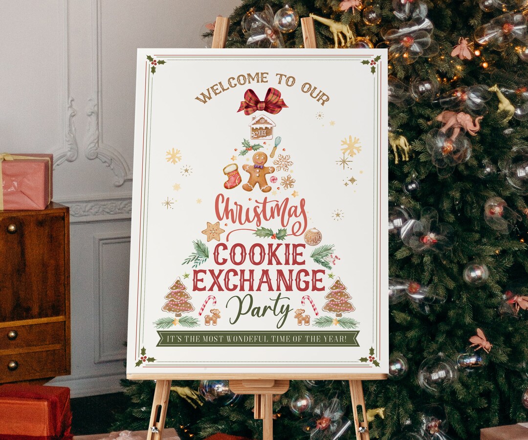Christmas Cookie Exchange Party Welcome Sign - Etsy