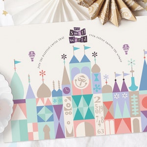 Printable It's A Small World Party Place Mat, It's A Small World Wall ...