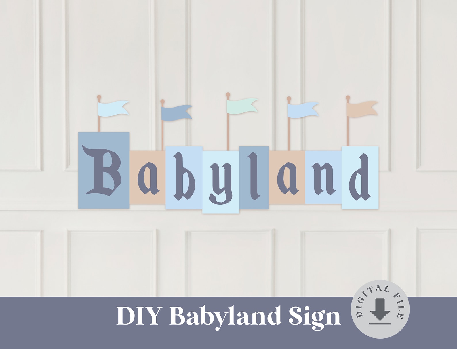 Printable Babyland Party Sign, Disneyland Baby Shower Party Decoration ...