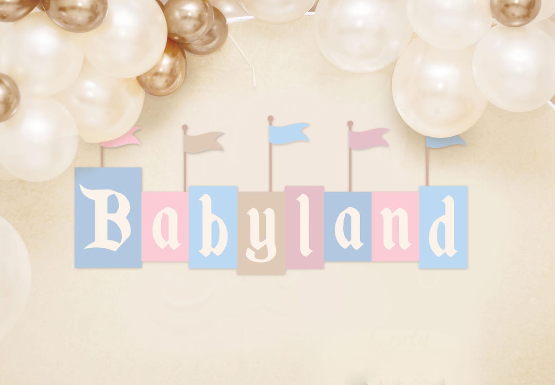 Printable Babyland Party Sign, Disneyland Gender Reveal Party ...