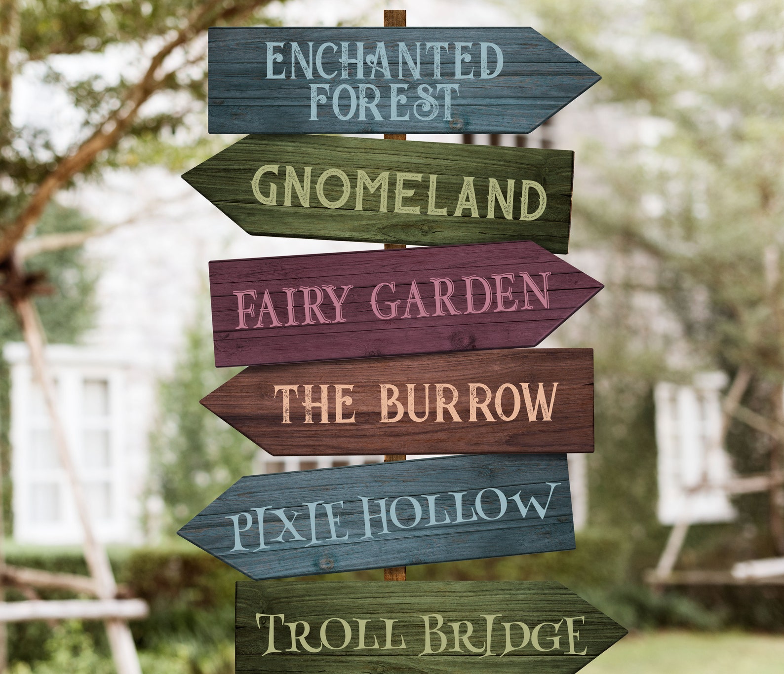 Editable Fairy Garden Sign Forest Sign Wooden Sign Perfect - Etsy