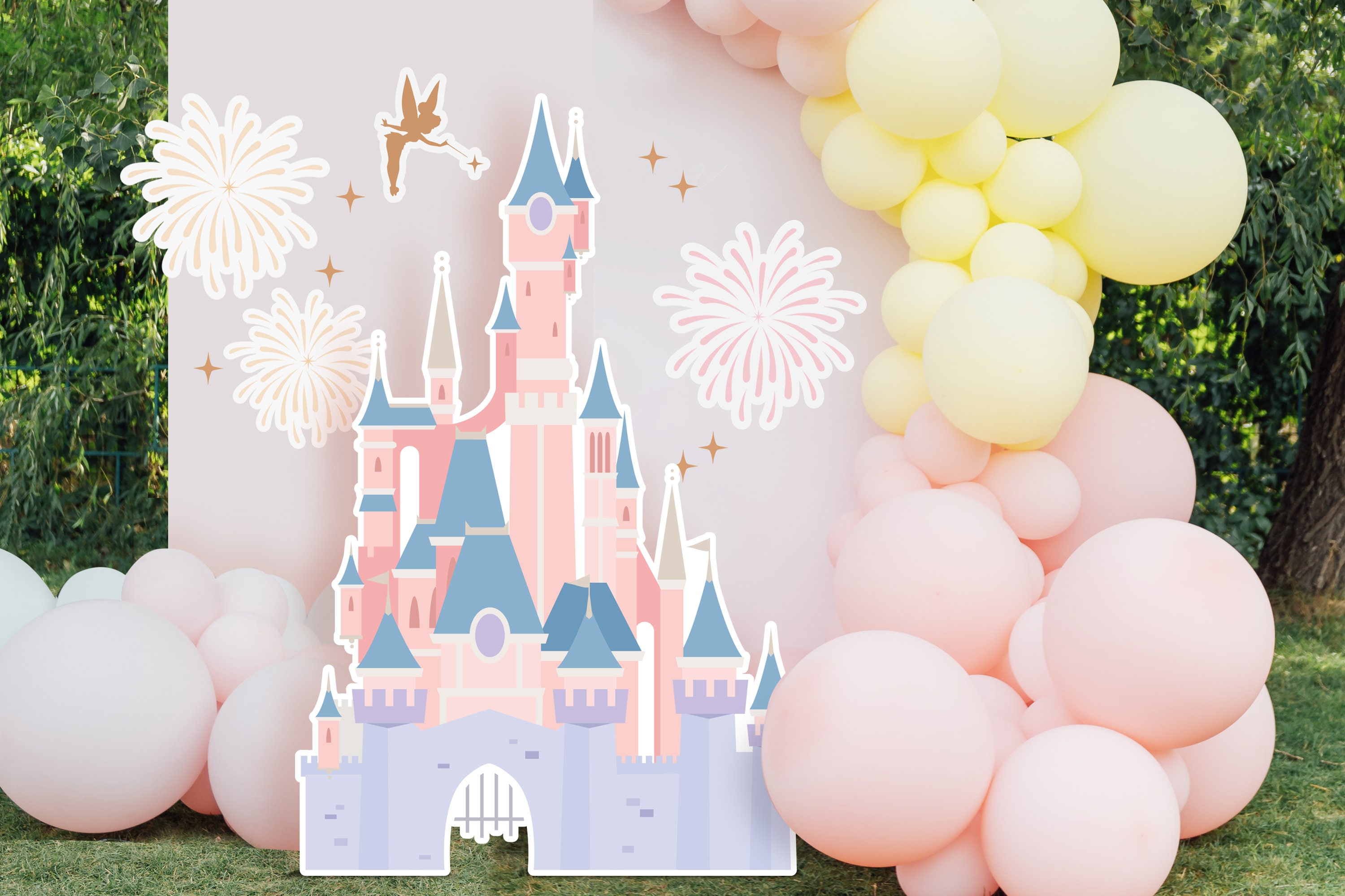 Printable Disney World Castle Cutout, Disney World Baby Shower Stand up ...