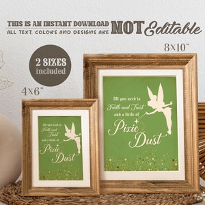 Printable Pixie Dust Party Favor, Pixie Dust Tag, Neverland Party ...