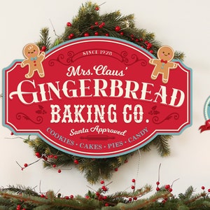PRINTABLE Gingerbread Bakery Sign, Cookie Exchange Party Decoration ...