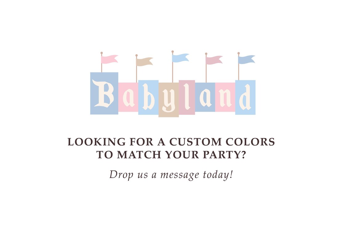Printable Babyland Party Sign, Disneyland Gender Reveal Party ...