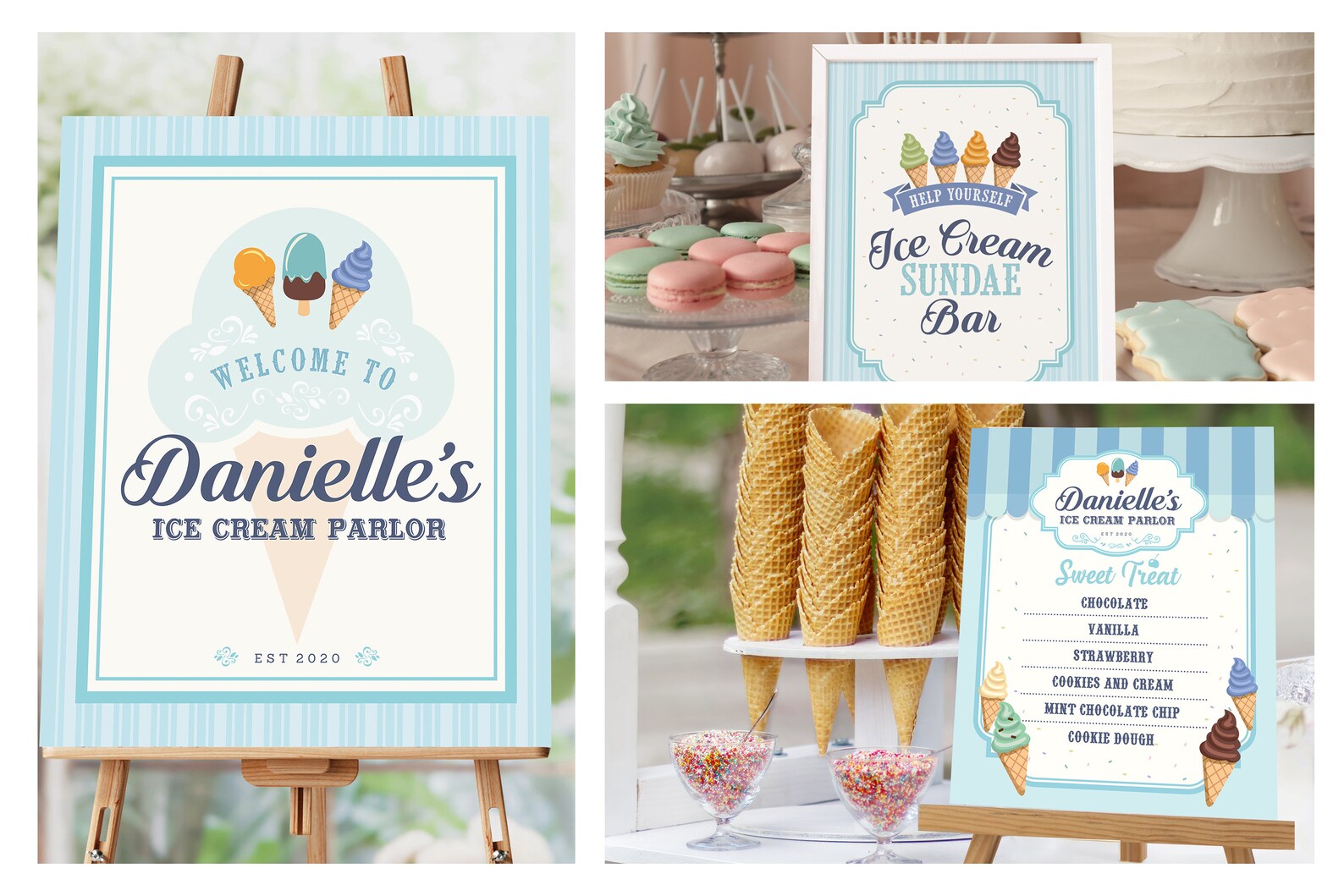 Printable Ice Cream Parlor Sign, Perfect for Any Ice Cream Theme ...
