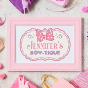Editable Minnie Bowtique Sign, Minnie Party, Digital Files - Etsy