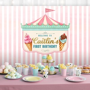 Printable Ice Cream Parlor Sticker, Ice Cream Tub Label, Digital File ...