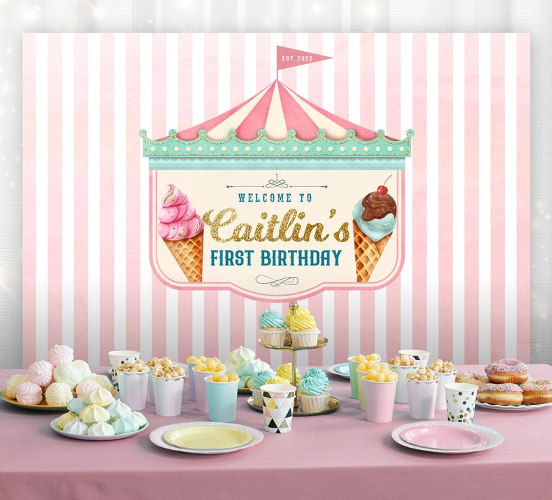 Printable Ice Cream Parlor Sticker Ice Cream Tub Label - Etsy