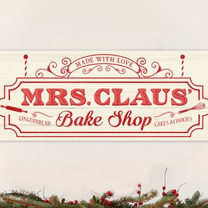 Christmas Sign L Santa's Workshop Sign L Mrs. Claus' Bake Shop L Candy ...