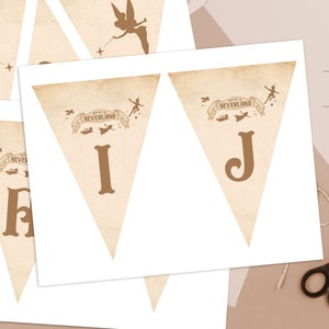 Peter Pan Pennant Banner, Never Grow up Banner, Peter Pan Birthday ...