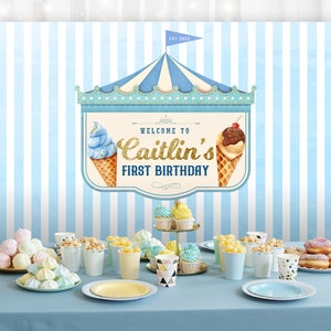 Printable Ice Cream Parlor Sticker, Ice Cream Tub Label, Digital File ...