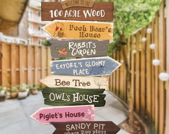 PERSONALIZED Digital Sign/ Wood Signage Hundred Acre/ Digital - Etsy