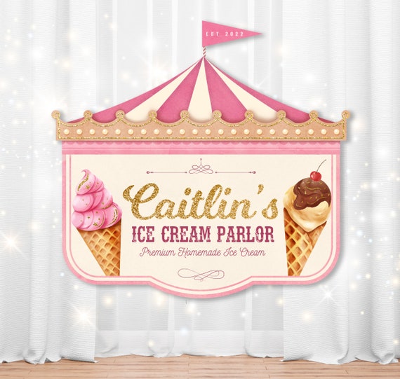 Ice Cream Shop Sign Perfect for Any Ice Cream Theme Birthday - Etsy
