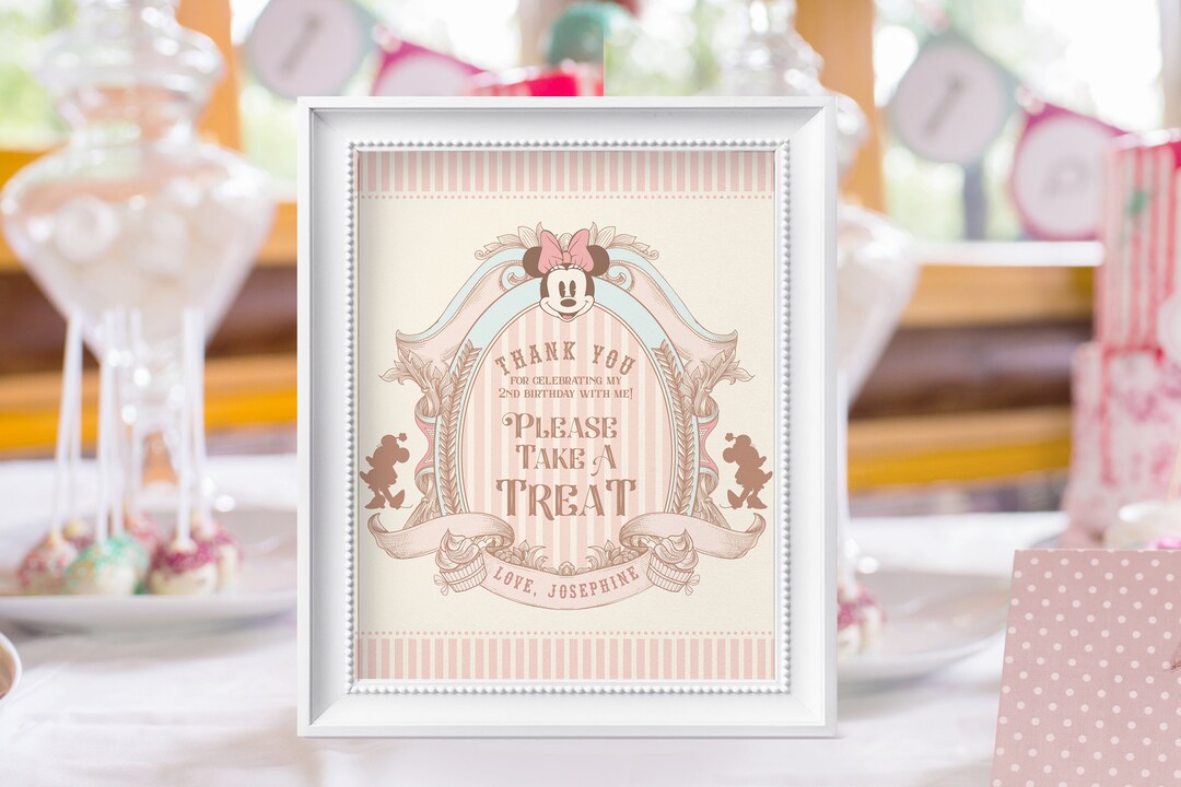 Printable Minnie Favors Sign, Minnie Birthday, Minnie Sweet Store ...