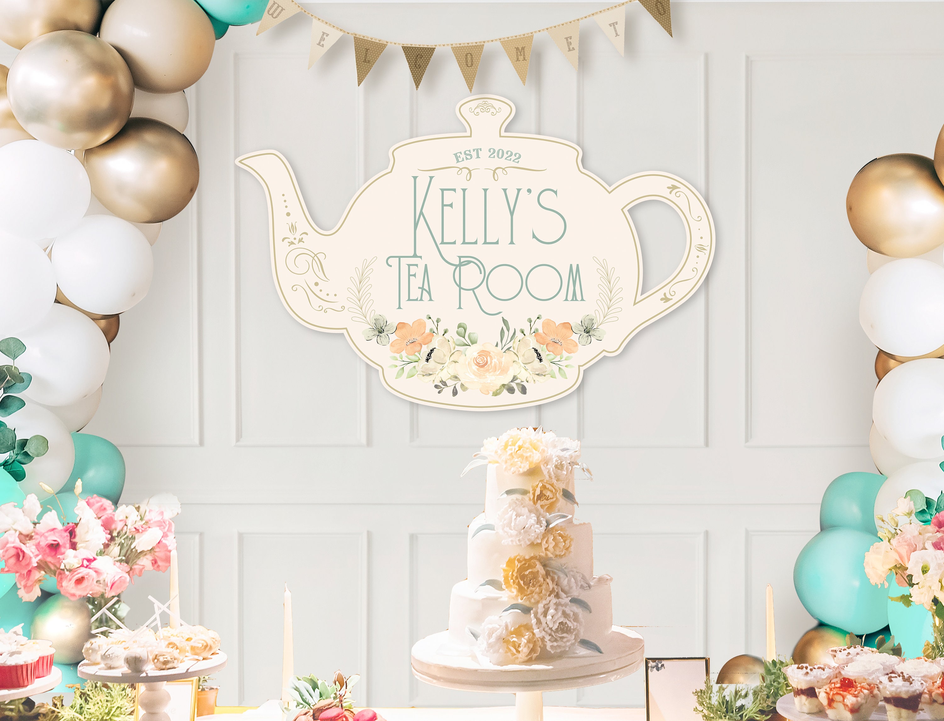 Editable Tea Room Sign, Tea Party Sign, Tea Party Decor, Perfect for ...
