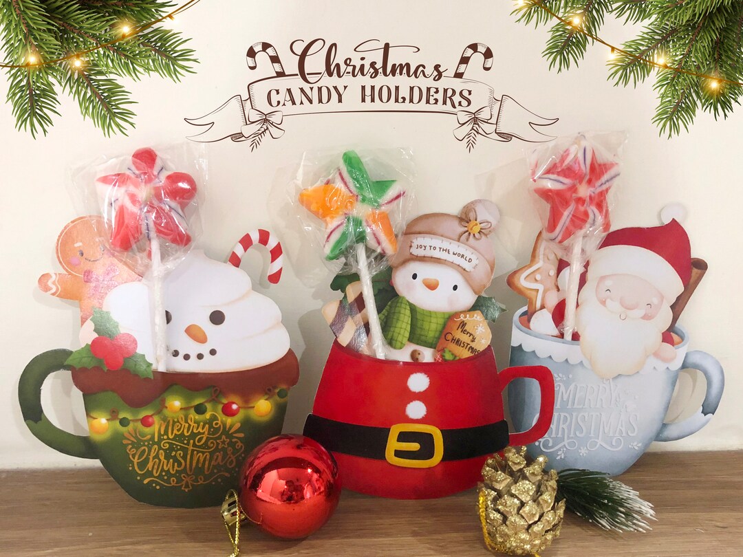 Christmas Candy Cane Holders Christmas Candy Holders Christmas Lollipop ...