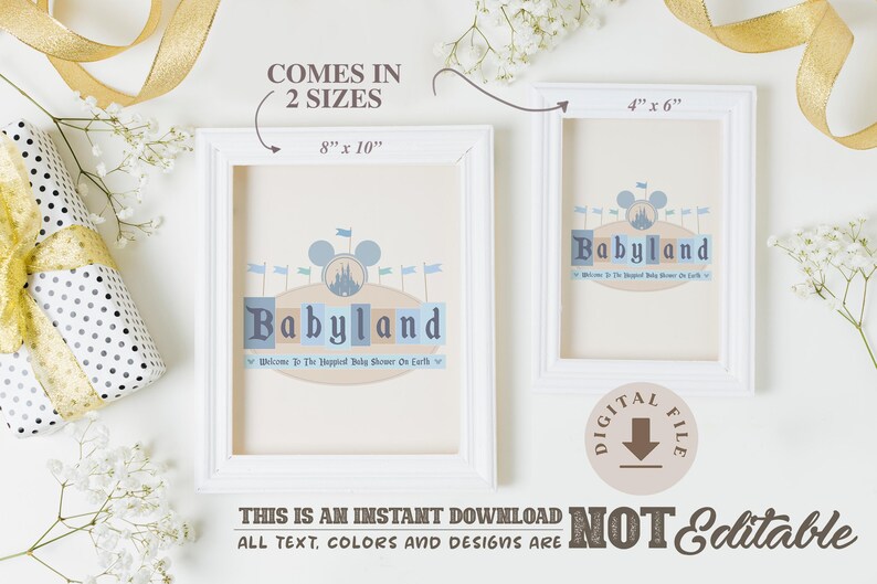 Printable Babyland Baby Shower Sign, Happiest Baby Shower on Earth ...