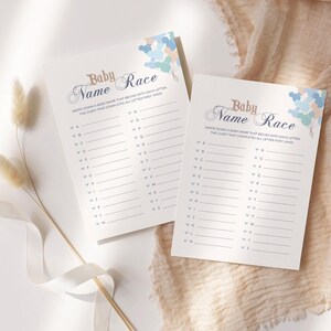 Printable Baby Name Race, Babyland Baby Shower Games, Disneyland ...