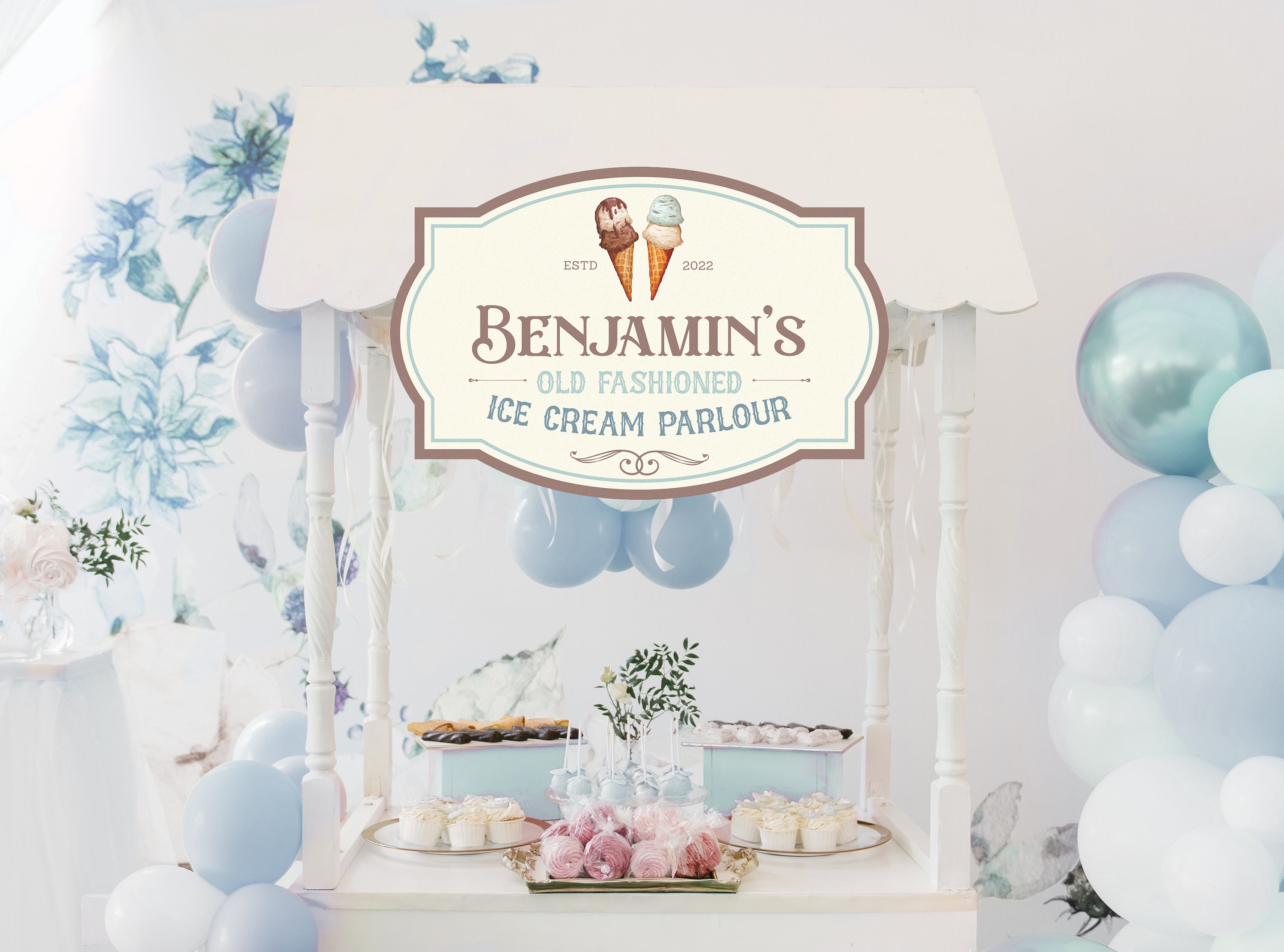 Letrero de heladería imprimible perfecto para cualquier - Etsy México