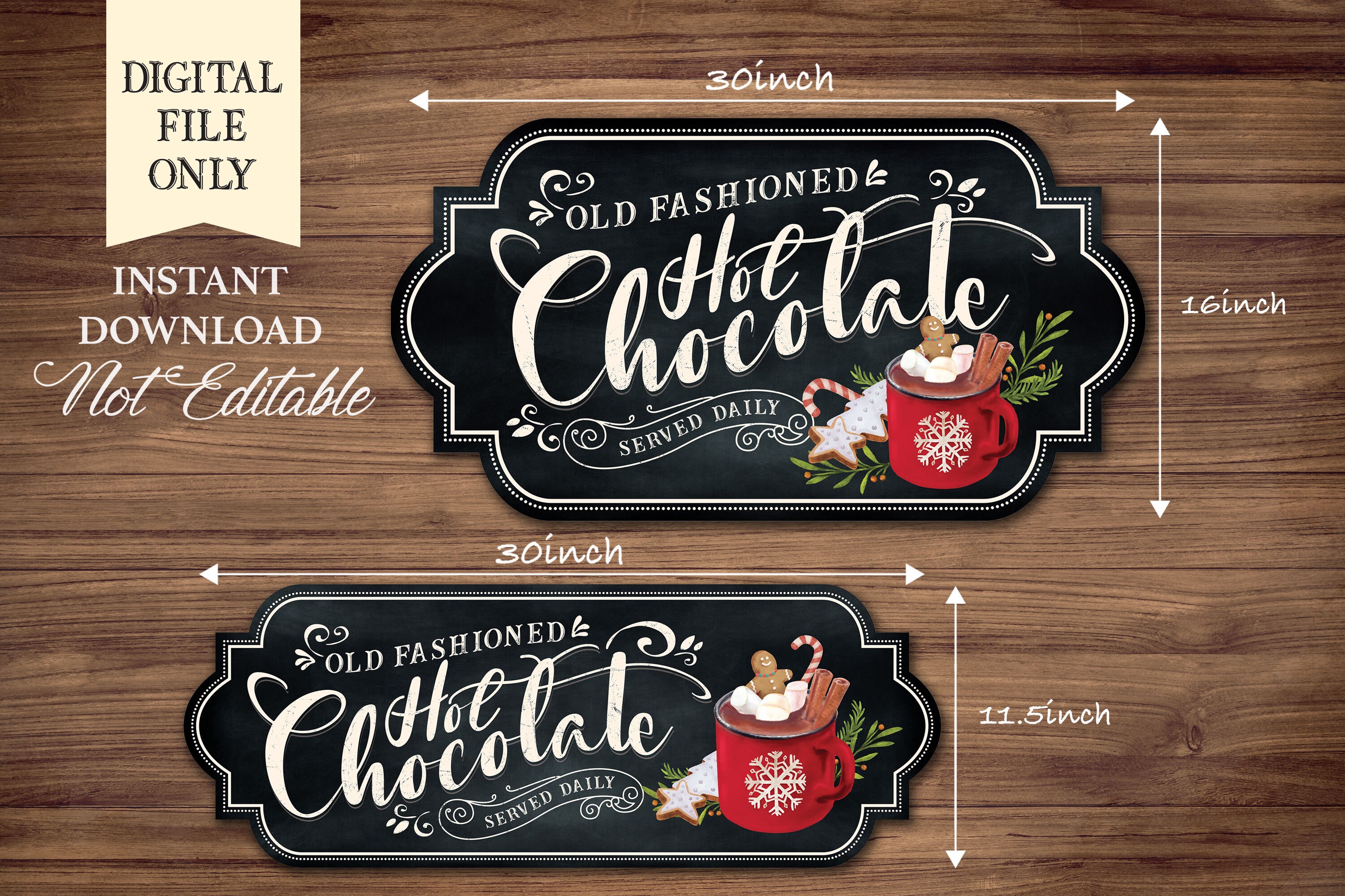PRINTABLE Hot Chocolate Bar Kit, Hot Cocoa Bar, Hot Chocolate Bar Sign ...