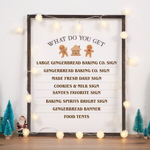 PRINTABLE Gingerbread Bakery Sign, Cookie Exchange Party Decoration ...