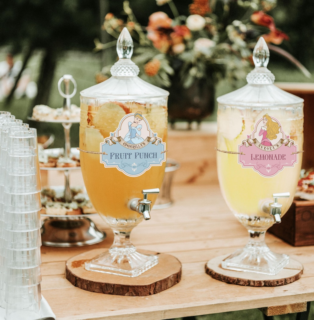 Printable Disney Princess Drink Labels, Princess Party Beverage Label ...