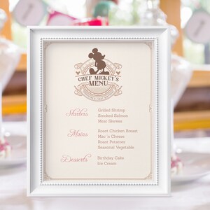 Printable Mickey Customize Menu, Mickey Birthday, Disneyland Party ...