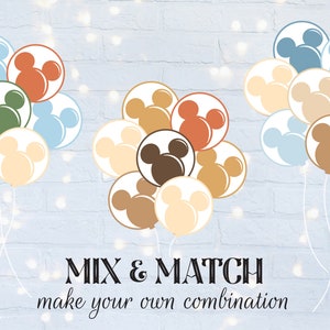 Printable Pastel Mickey Balloons, Disneyland Baby Shower Stand up Prop ...