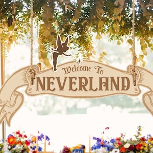 Printable Peter Pan Party Sign, Welcome to Neverland Sign, Never Grow ...