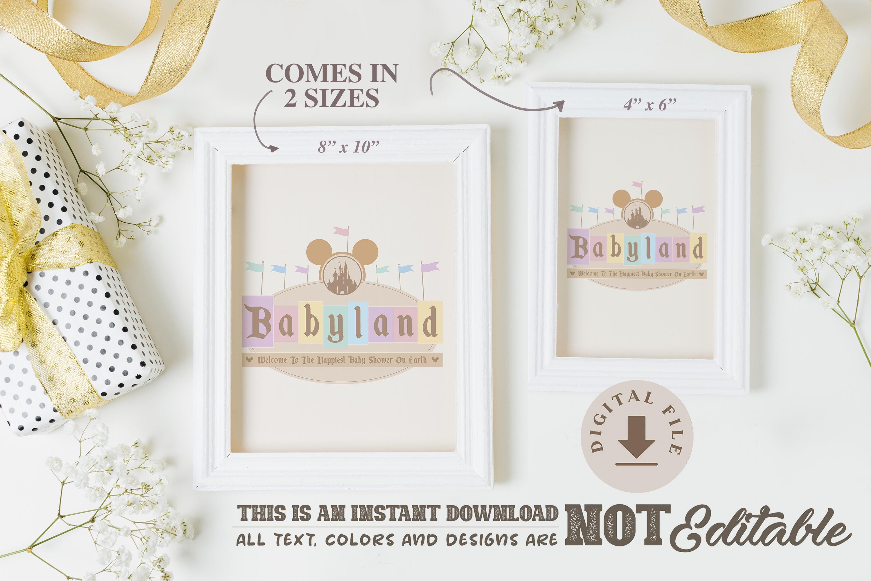Printable Babyland Baby Shower Sign, Happiest Baby Shower on Earth ...