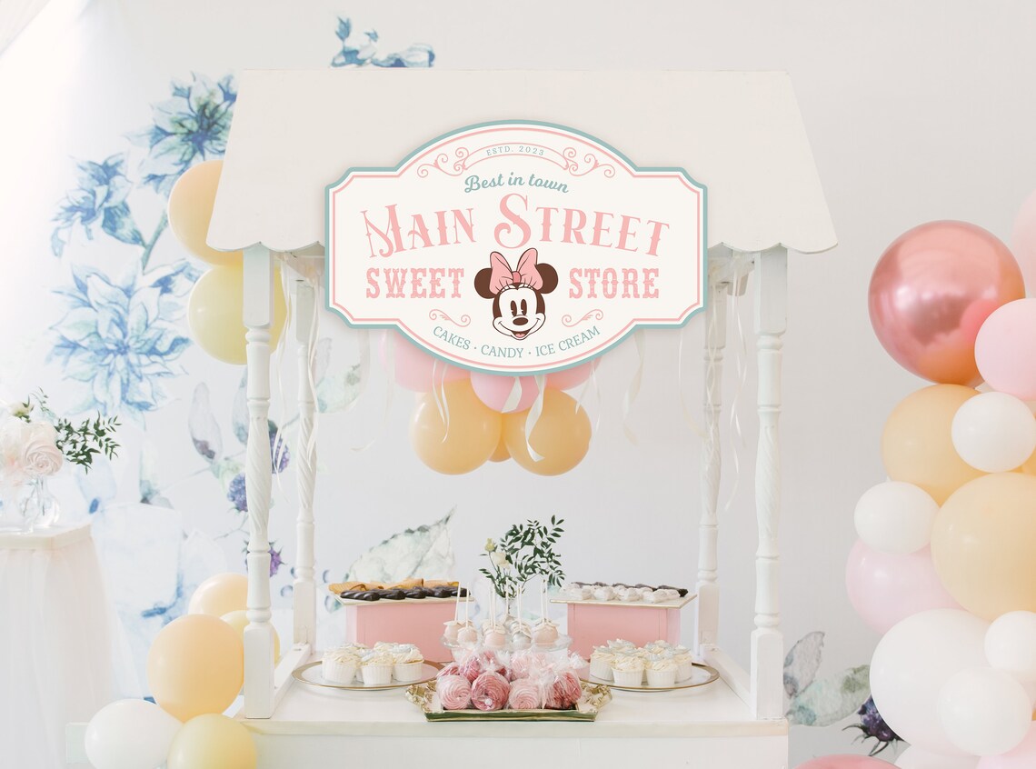Printable Minnie Sweet Store Sign Main Street Candy Shop - Etsy