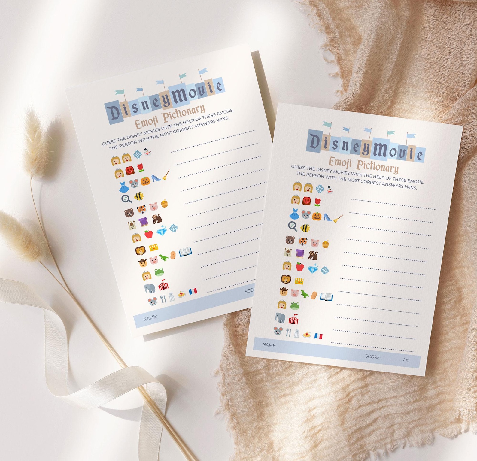 Printable Disney Movie Emoji Pictionary, Babyland Baby Shower Games ...