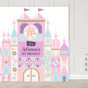 Editable It's A Small World Backdrop, Disney Birthday, Magical Party ...