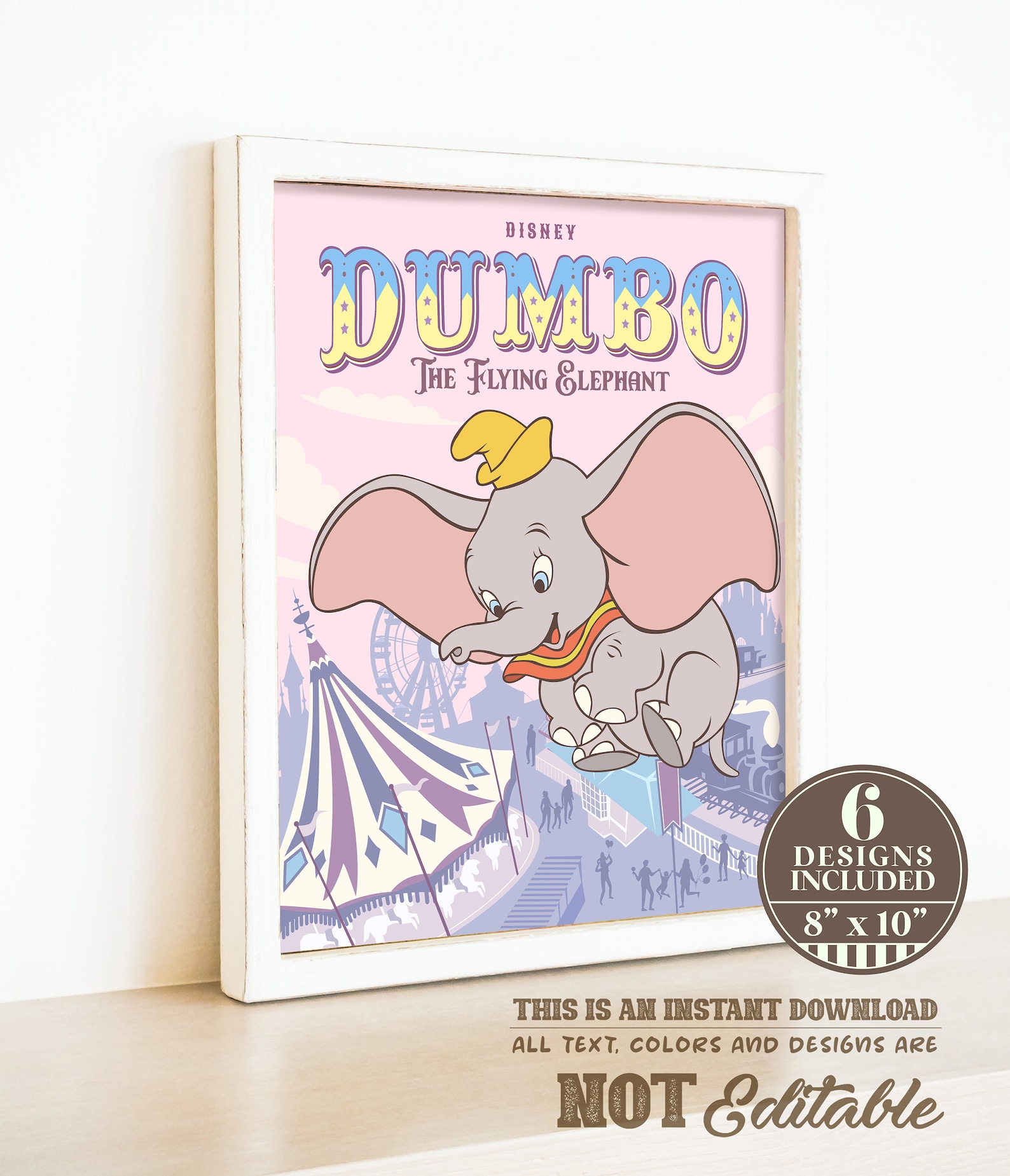 Printable Vintage Disney Poster, Disneyland Party Decoration, Disney ...