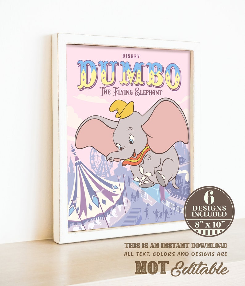 Printable Vintage Disney Poster Disneyland Party Decoration - Etsy Canada