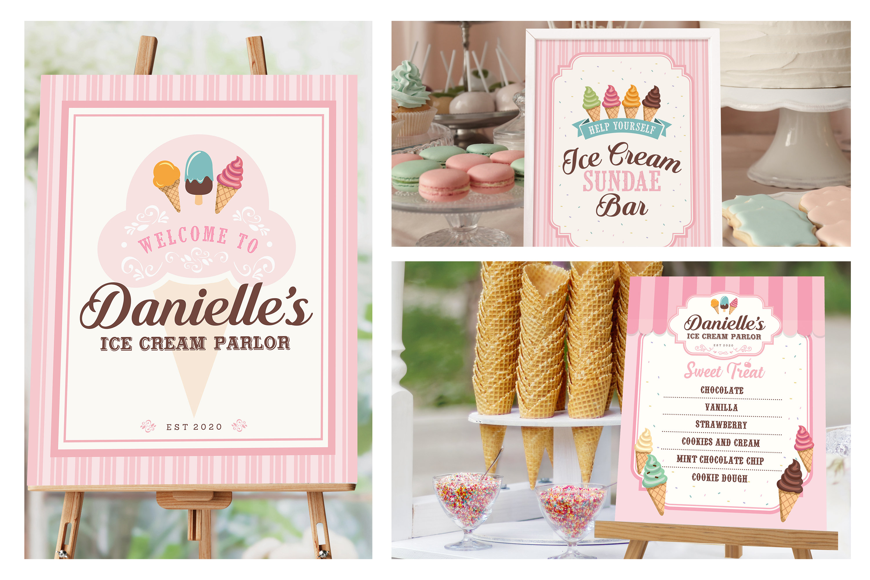 Letrero de heladería imprimible perfecto para cualquier - Etsy México