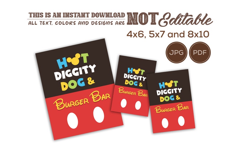 Printable Mickey Clubhouse Party Sign, Mickey Birthday, Baby Shower ...