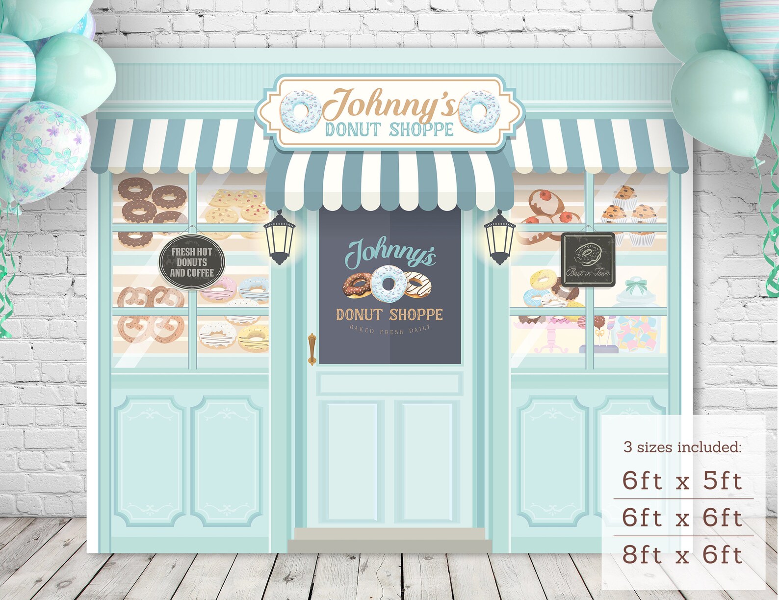 Printable Donut Shoppe Backdrop Perfect for Any Donut Theme - Etsy