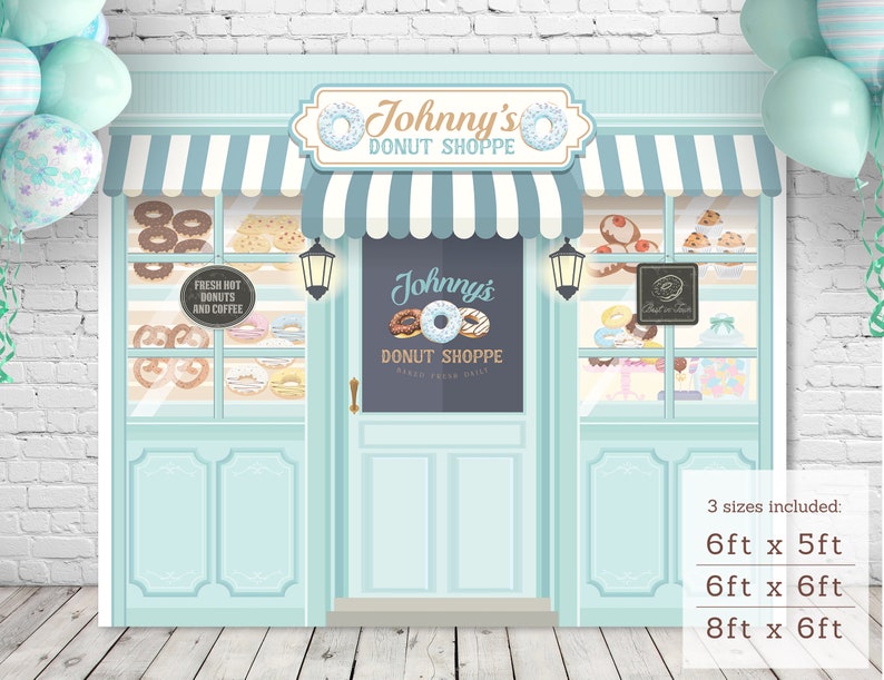Printable Donut Shoppe Backdrop Perfect for Any Donut Theme - Etsy