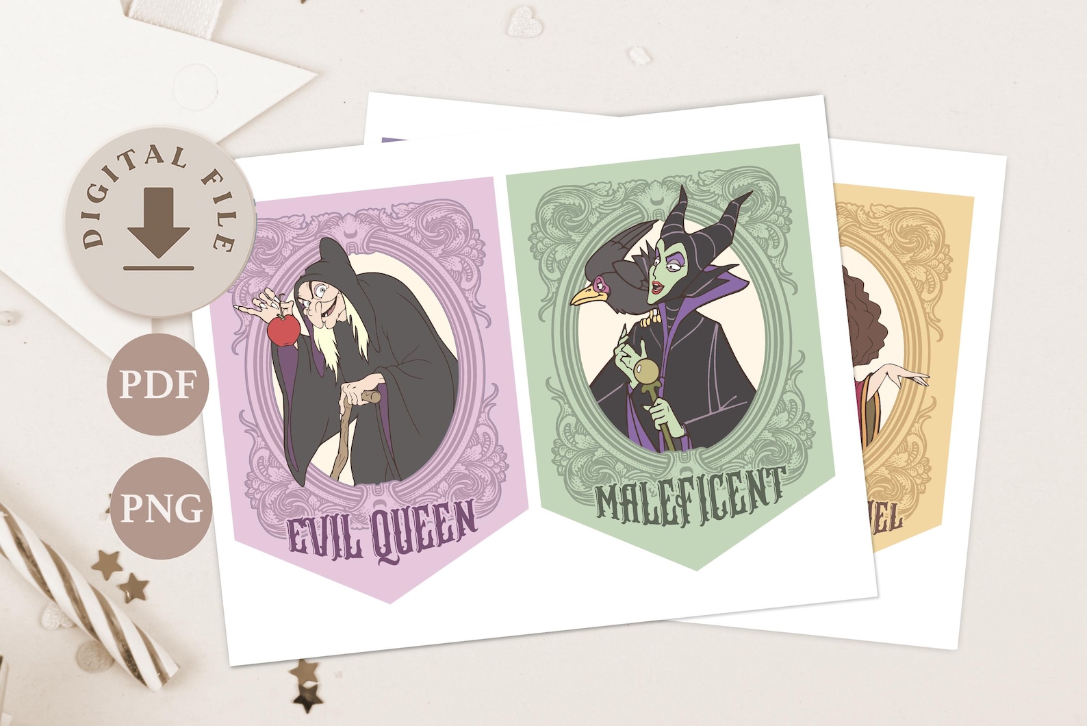 Printable Villains Banner, Disneyland Party Decoration, Digital File - Etsy