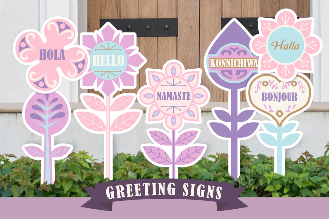 Printable It's A Small World Greeting Signs, It's A Small World Party ...